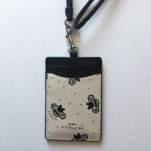 Coach | Accessories | Coach Bee Print Lanyard Id Badge Card Holder Nwt ...